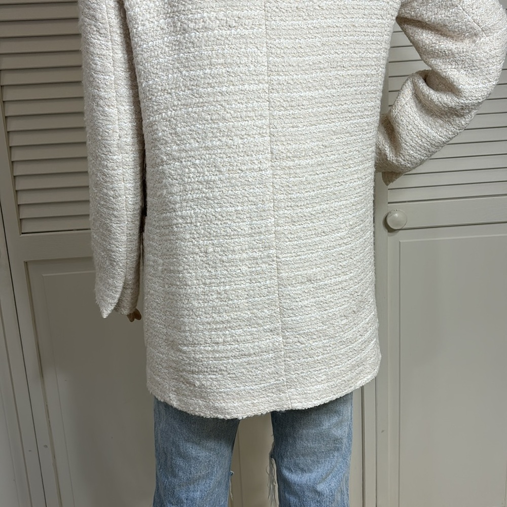 Zara | Jackets & Coats | Nwt Zara Textured Tweed Double Breasted Blazer ...